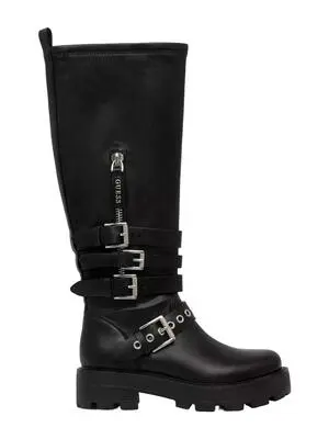 Guess Buckle-strap Boots - Black