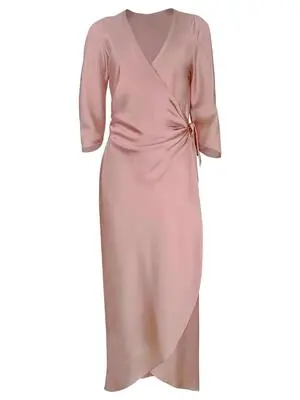 PETER COHEN V-neck Wrap Dress - Pink