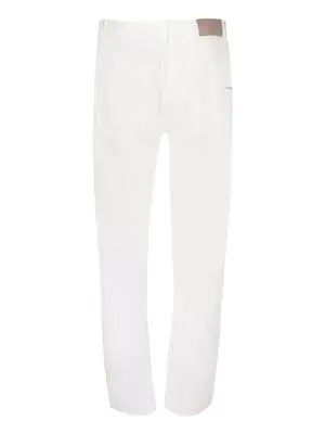 Brunello Cucinelli Monili Trim Trousers - White