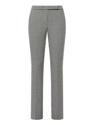 CALLAS MILANO Gingham Check Teddy Trousers - Black