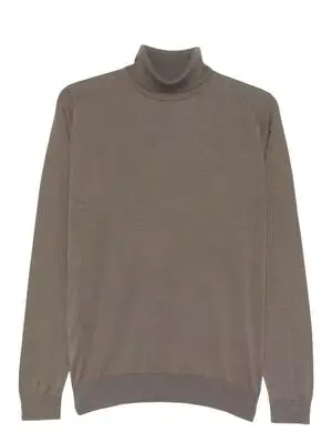 John Smedley Hawley Roll-neck Top - Neutrals