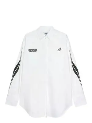 MSGM Zip-fastening Shirt - White