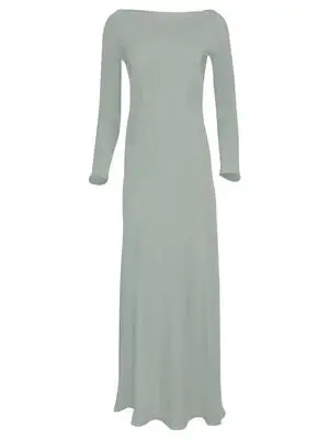 PETER COHEN Boat-neck Long-sleeve Maxi Dress - Green