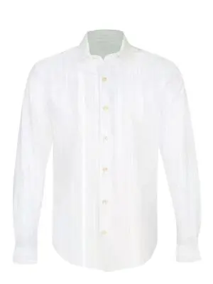 Eleventy Long-sleeve Striped Shirt - White