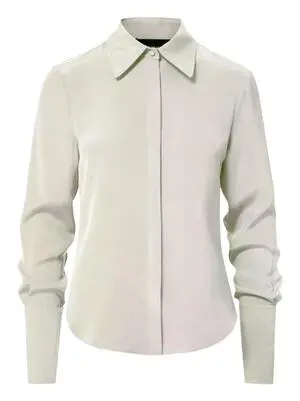 Brandon Maxwell The Spence Silk Shirt - Neutrals