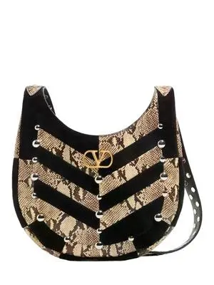 Valentino Garavani Chevron-patterned Shoulder Bag - Neutrals