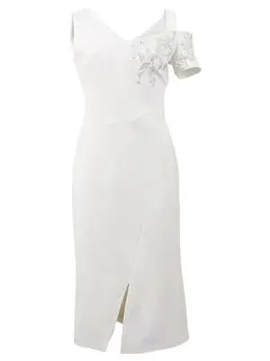 Antonio Berardi Embroidered Midi Dress - White