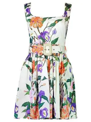 BORGO DE NOR Muna Floral-Print Belted Dress
