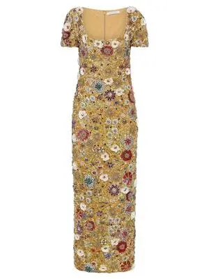 RACHEL GILBERT Francesca Embellished Floral Maxi Dress