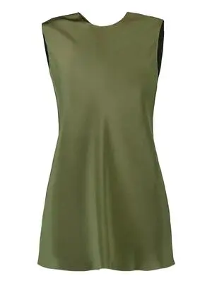 PETER COHEN Sleeveless Satin Top - Green