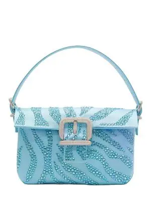 GEDEBE Mini Habibi Crystal-embellished Buckle Tote Bag - Blue