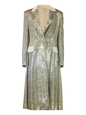 Elie Saab Sequin-embroidered Coat - Gold