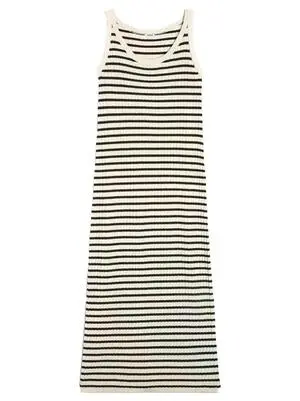 ASPESI Striped Ribbed Maxi Dress