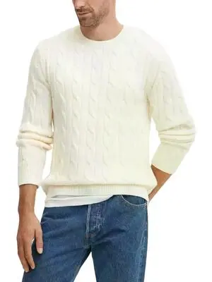 Theory Cable-knit Crew-neck Sweater - White