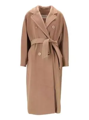 Max Mara Madame Double-breasted Belted Coat - Brown