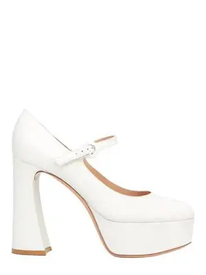 GIANVITO ROSSI Platform Buckle Pumps - White