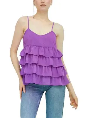 TWINSET Ruffled Top - Purple