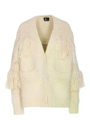 MONCLER Moncler Grenoble Fringed V-Neck Cardigan