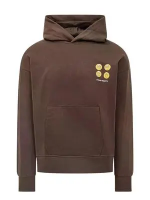 BARROW Graphic Print Hoodie - Brown