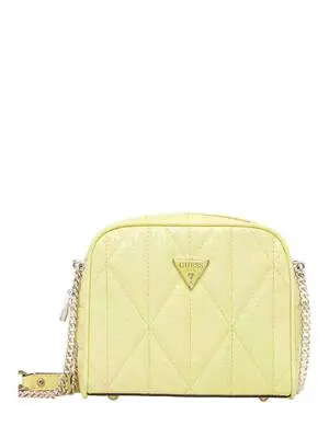 Guess 4g Quilted Chain Mini Bag - Yellow