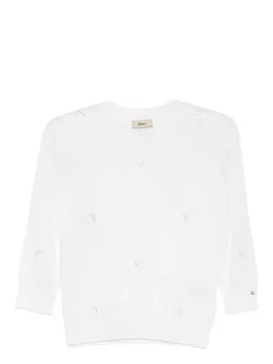Herno Embellished Top - White