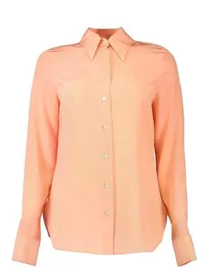 Stella McCartney Classic-collar Silk Shirt - Pink