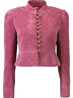 Chloé Cropped Velvet Jacket - Pink