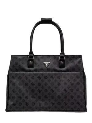 Guess Monogram Zip Tote Bag - Black