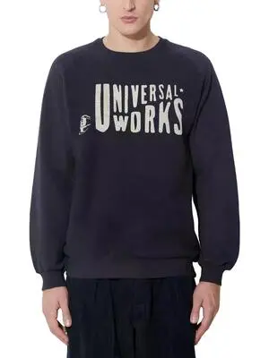 Universal Works Graphic Crew-neck Sweatshirt - Blue