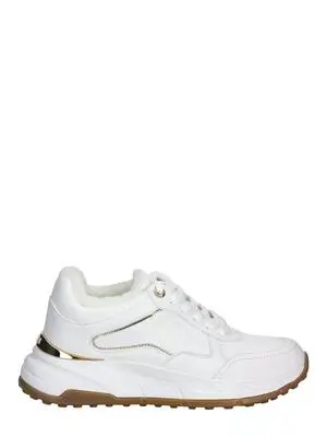 Guess Farrea Faux Fur-trim Sneakers - White