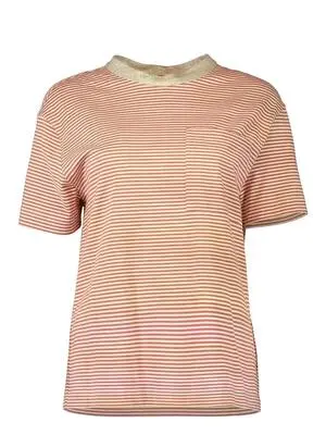 Brunello Cucinelli Striped T-shirt - Orange