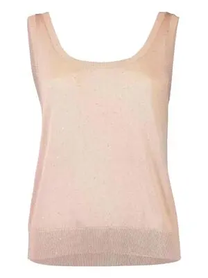 Eleventy Scoop-neck Tank Top - Neutrals