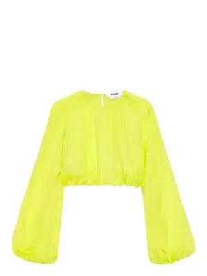 MSGM Long-sleeve Blouse - Yellow