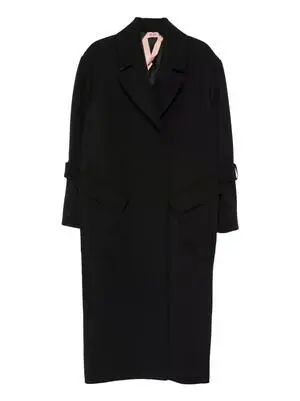 N°21 Single-breasted Coat - Black