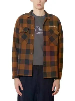 Universal Works Checked Pocket Shirt - Brown