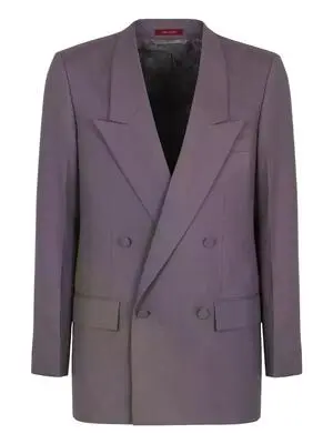 Gucci Double-breasted Flap-pocket Jacket - Purple