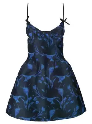 SHUSHU/TONG Floral Corset Dress - Blue