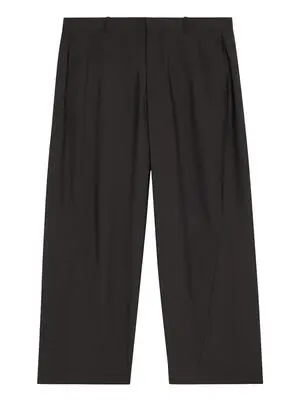 THE ROW Wool And Cashmere Mista Trousers Brown
