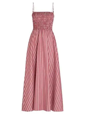 FAITHFULL THE BRAND Anniken Striped Cotton Maxi Dress