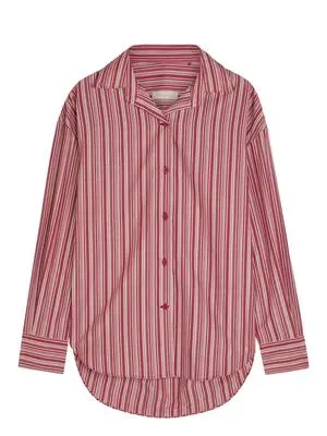 Faithfull The Brand Striped Cotton Shirt - Red