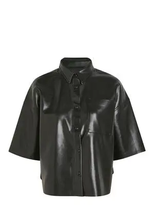 Citizens Of Humanity Frances Faux Leather Shirt - Black
