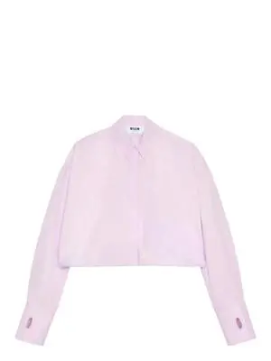 MSGM Buttoned Cropped Shirt - Pink