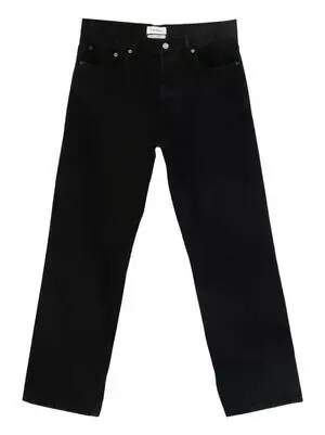 FRAME Pocketed Denim Straight-leg Jeans - Black
