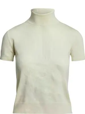 RALPH LAUREN Silk Roll Neck Top