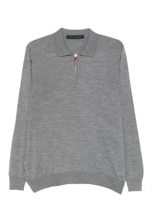 Kiton Mélange-effect Polo Shirt - Grey