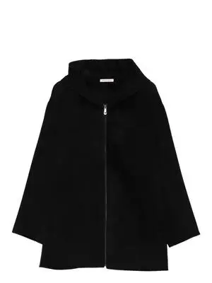 LISKA Hooded Zip-fastening Coat - Black