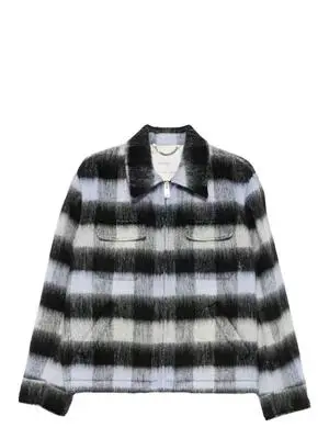 SECOND / LAYER Checked Jacket - Black