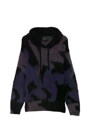ROBERTO COLLINA Patterned Jacquard Hoodie