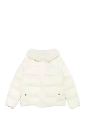 LISKA Fur-trimmed Quilted Jacket - Neutrals