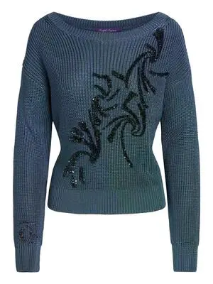 RALPH LAUREN Embellished Silk Sweater